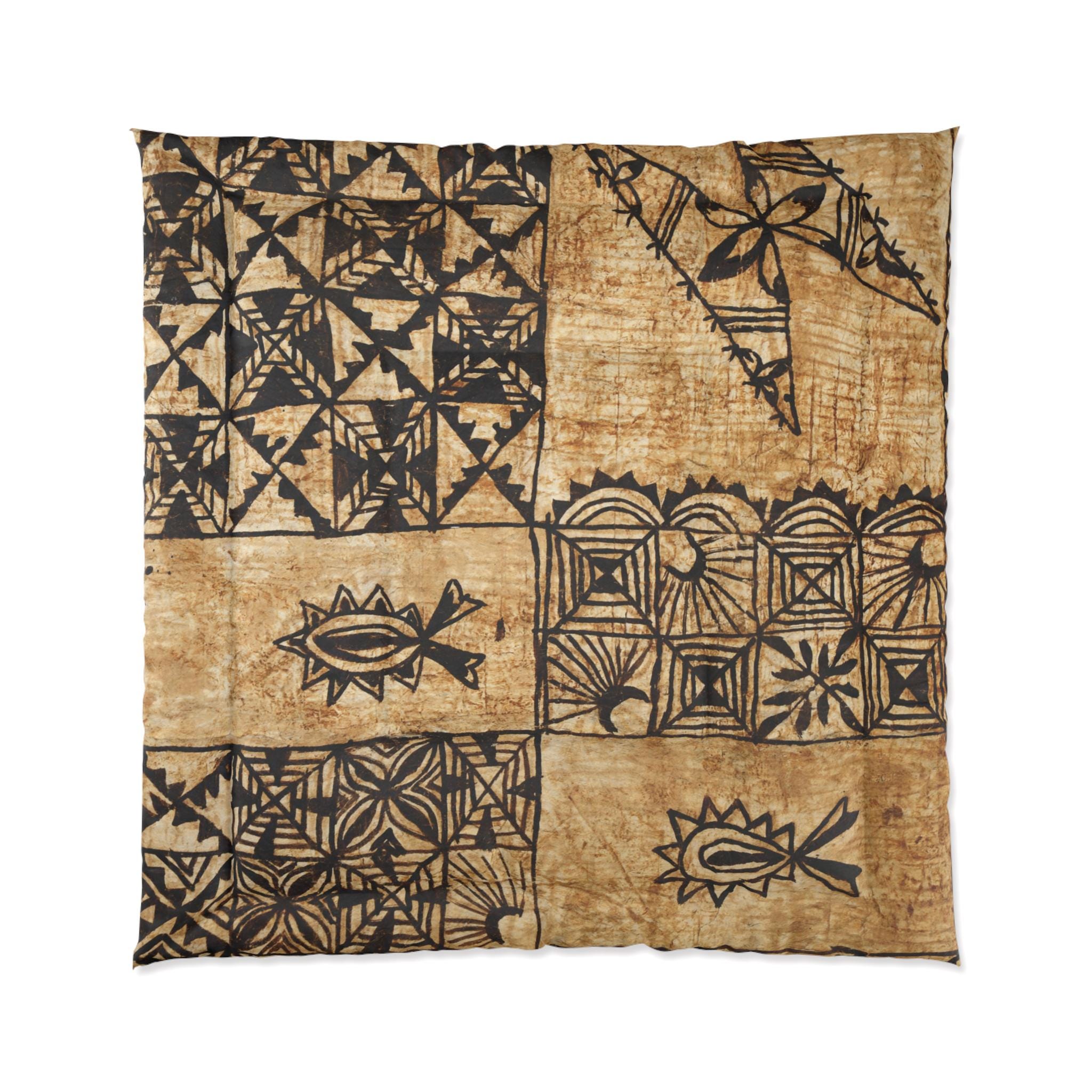Tongan Ngatu Design Comforter - Etsy