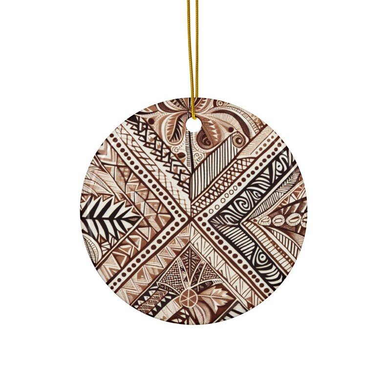 Fijian Masi Design Ceramic Ornaments - Etsy