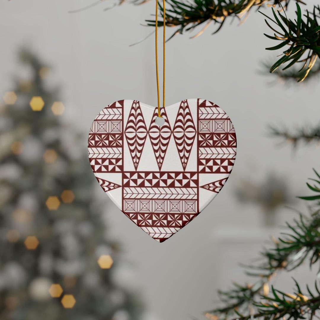 Tongan Kupesi Ceramic Ornament - Etsy