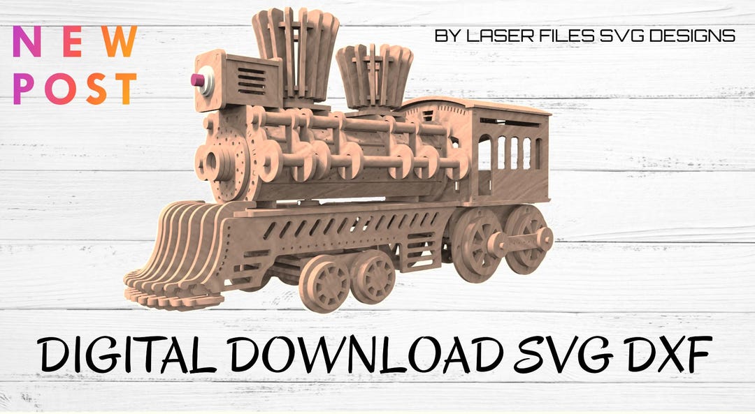 LASER CUT TRAIN Digital Download. Comes With 3d Video Instructions. - Etsy
