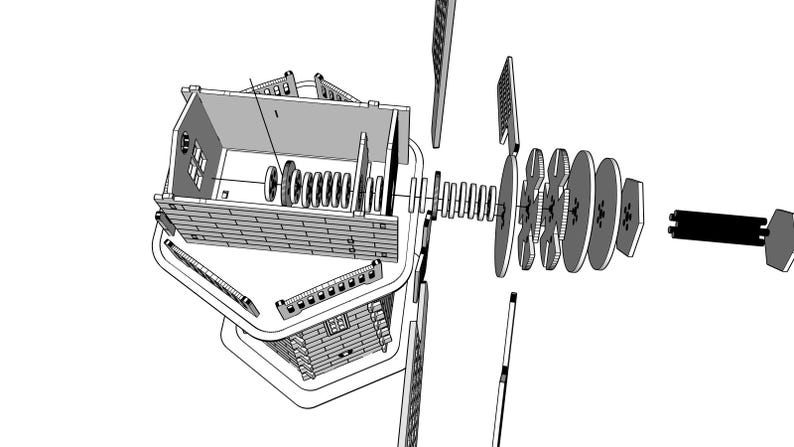 DIY Windmill Laser Cut Model: 3mm Wood, SVG DXF (digital Download) - Etsy