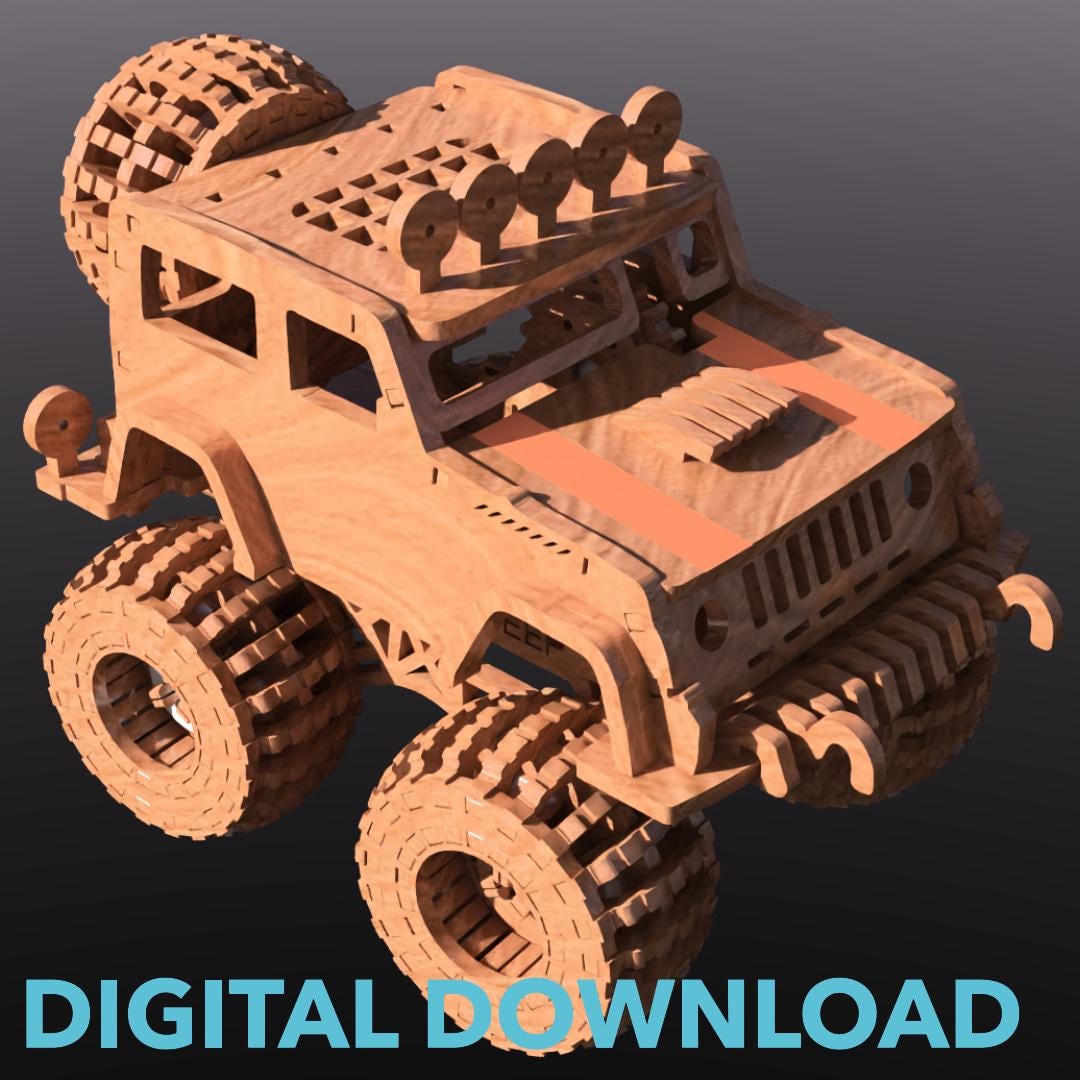 DIY Laser Cut Wood 4x4 - Instant Digital Download With Detailed 3D ...