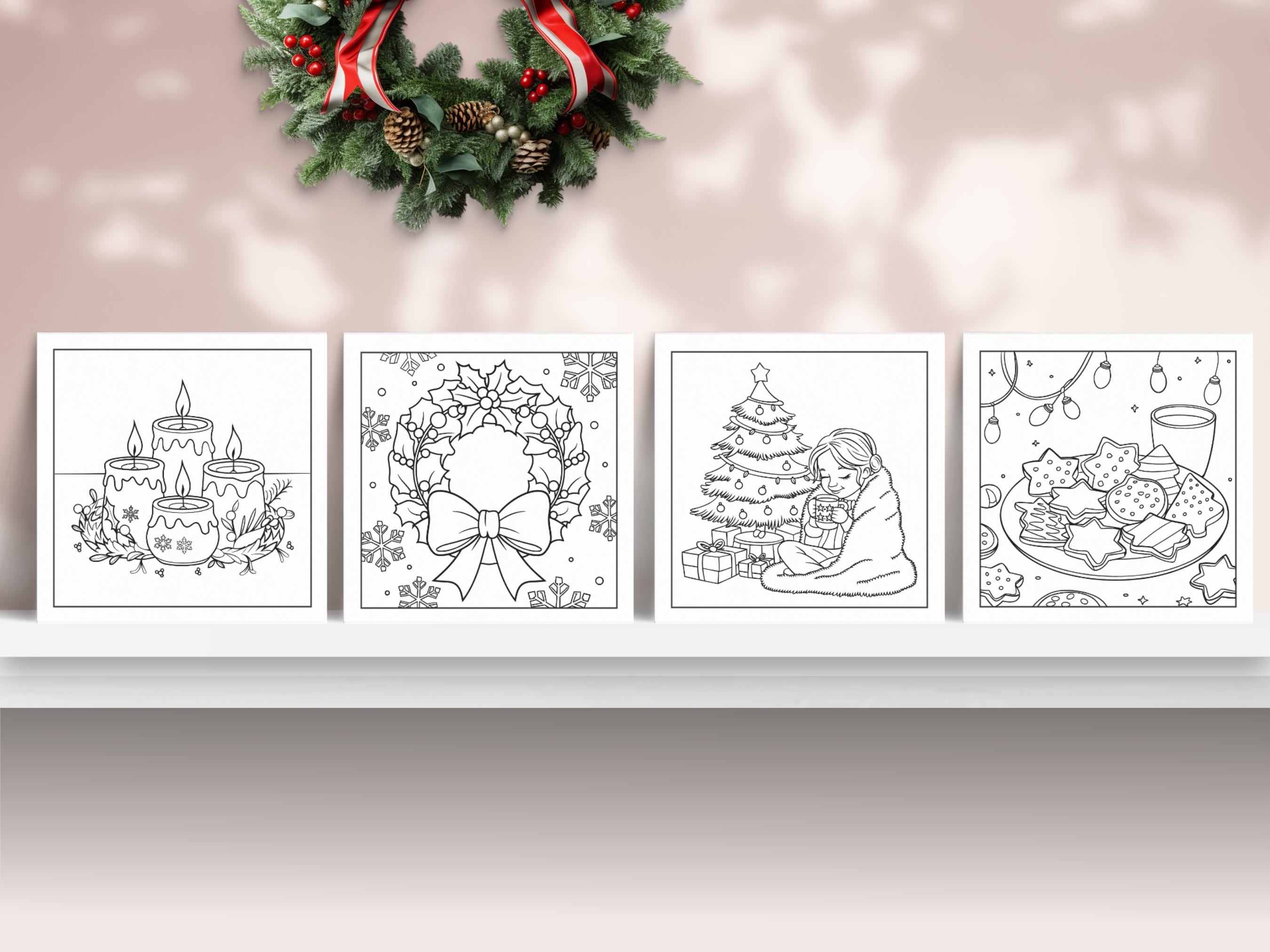 Christmas Coloring Pages | 72 Cute and Cozy Pages | Cozy Girl Holiday ...