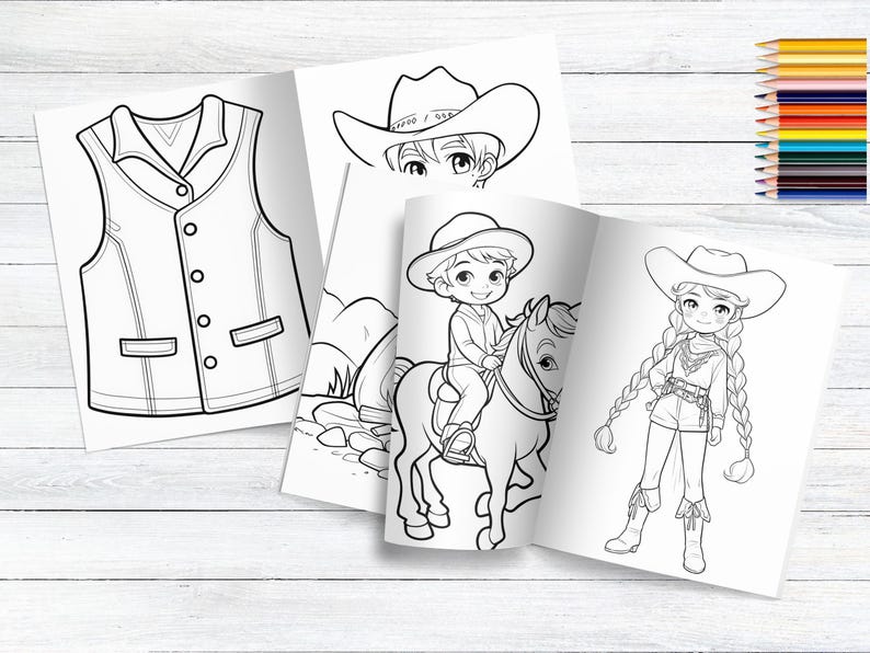 Rodeo Birthday Coloring Page Printables, Western Theme Printable ...