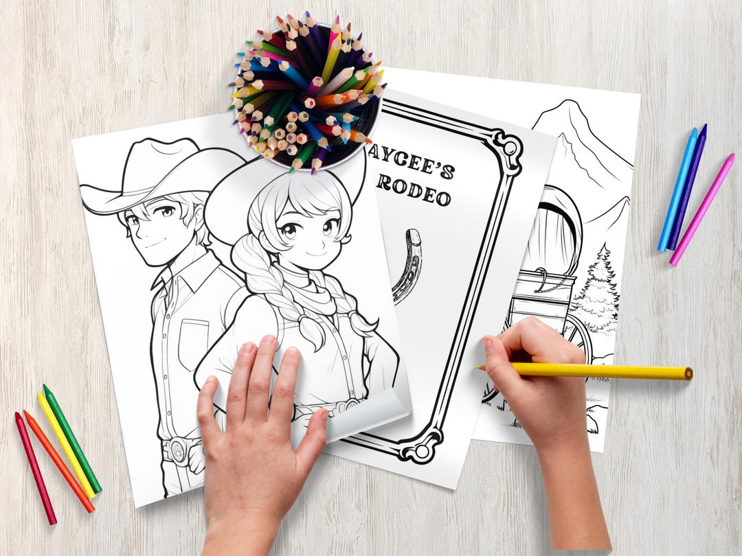 Rodeo Birthday Coloring Page Printables, Western Theme Printable ...
