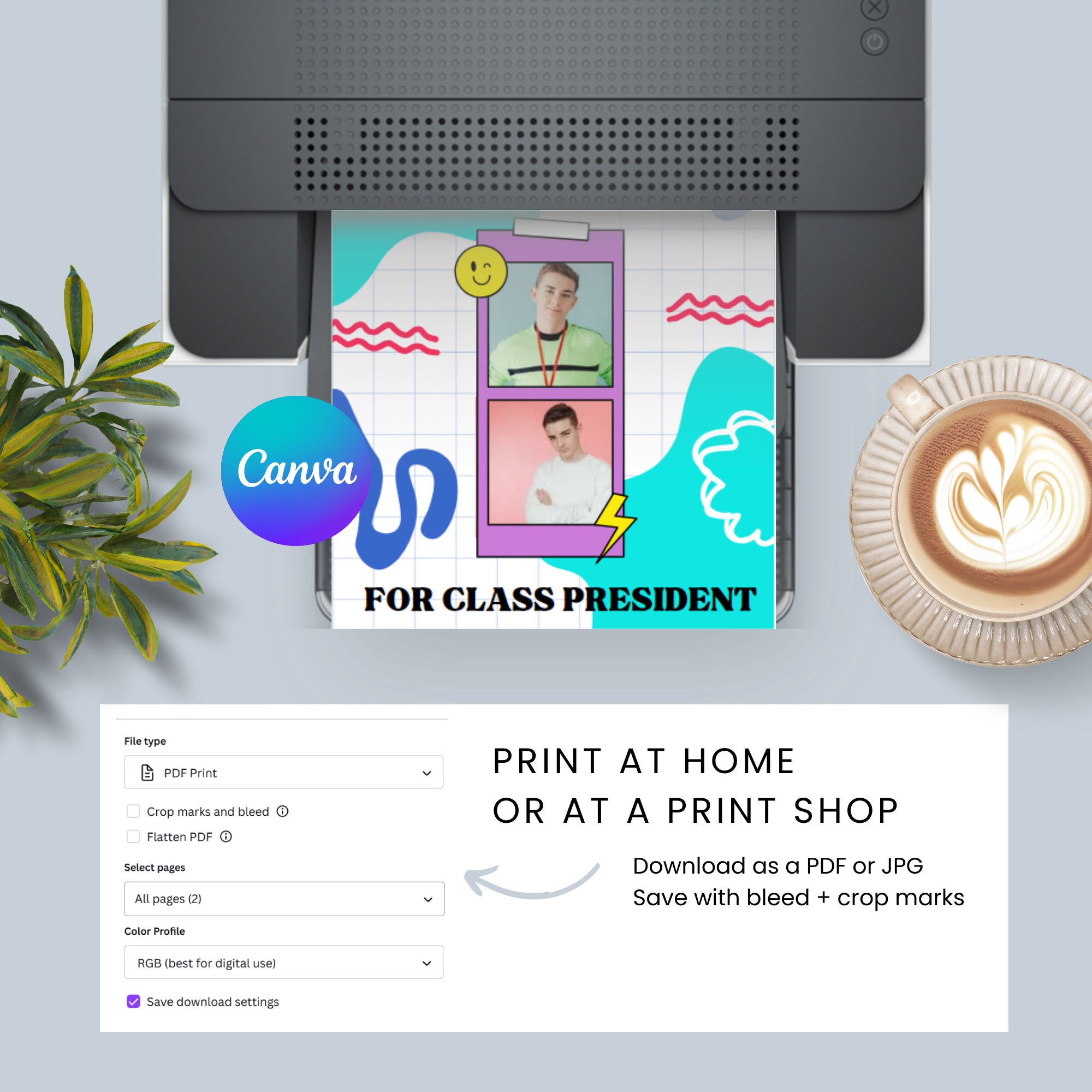 Simple Student Council Poster, Class President, School Campaign, Class ...