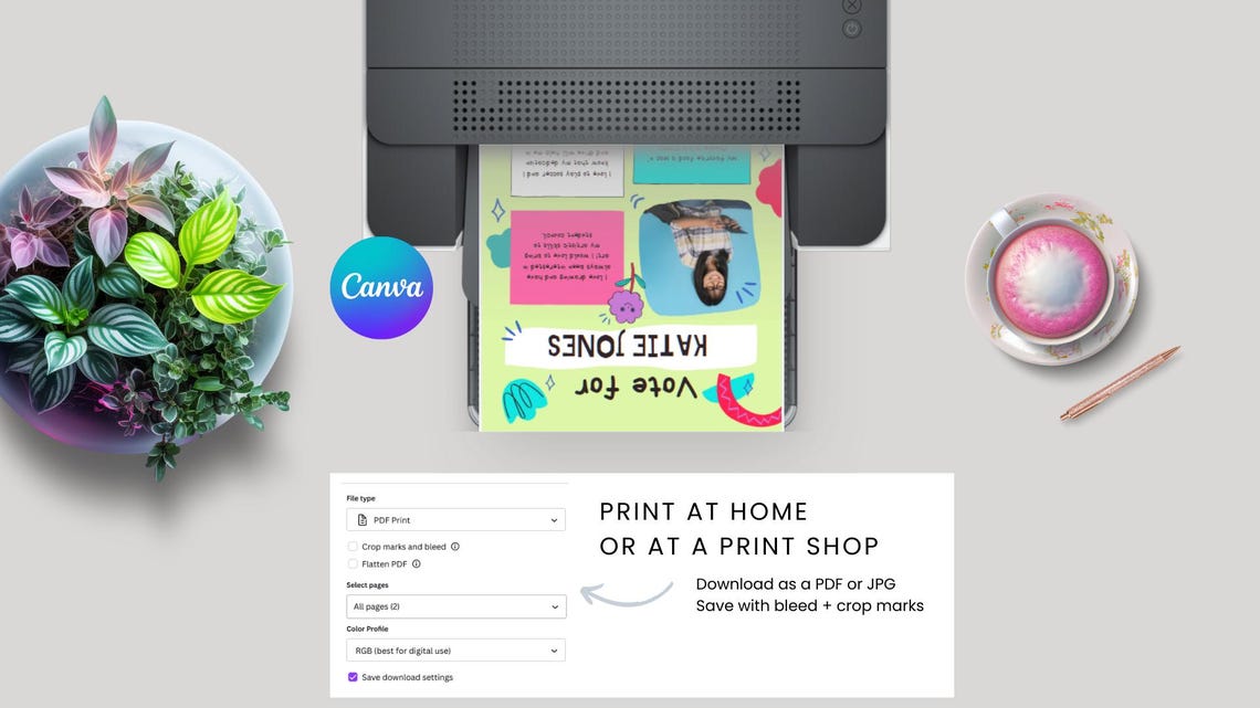 Cute Doodle Student Council Poster, Class President, School Campaign ...