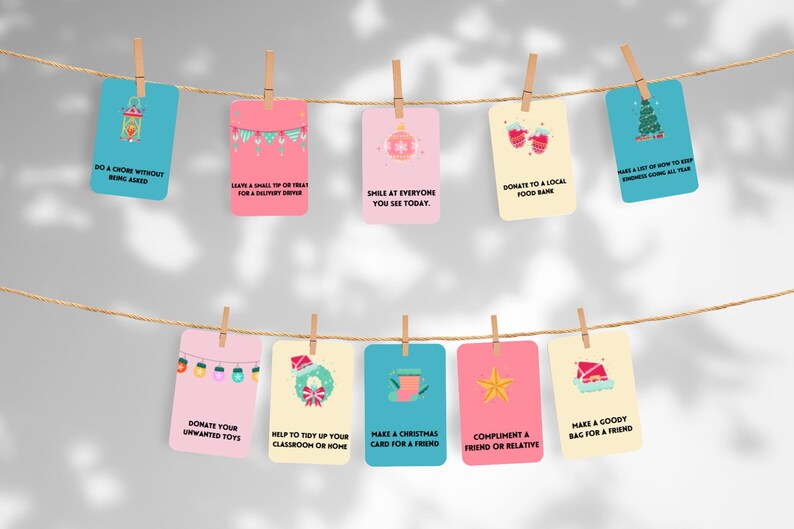 24 Editable Advent Activity Cards for Kids | Printable Advent Calendar ...