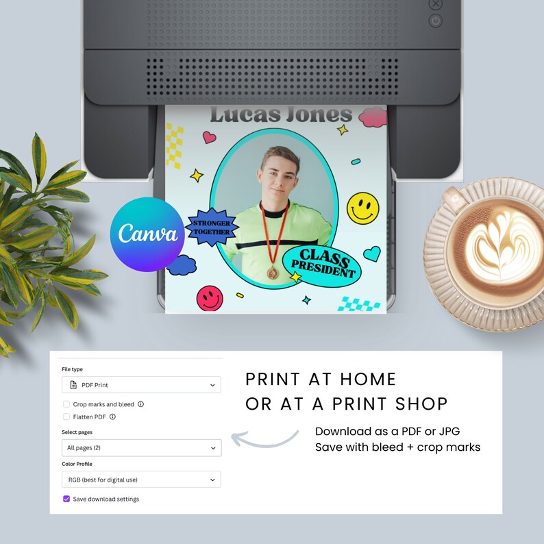 Simple Student Council Poster, Class President, School Campaign, Class ...