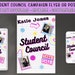 Cute Doodle Student Council Poster, Class President, School Campaign ...