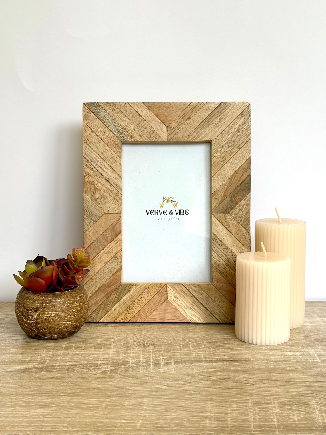 Chevron - Handcrafted Mango Wood Photo Frame - Etsy