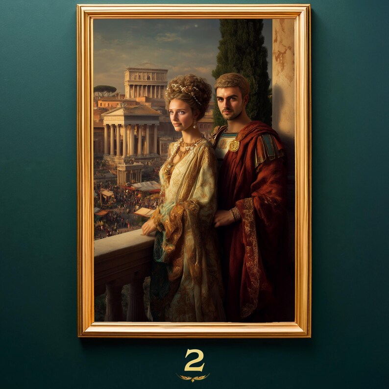 Ancient Roman Noble Couple Portrait From Photo - Unique Anniversary ...