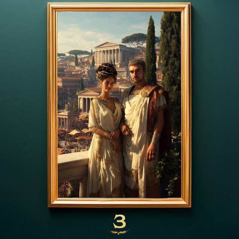 Ancient Roman Noble Couple Portrait From Photo - Unique Anniversary ...