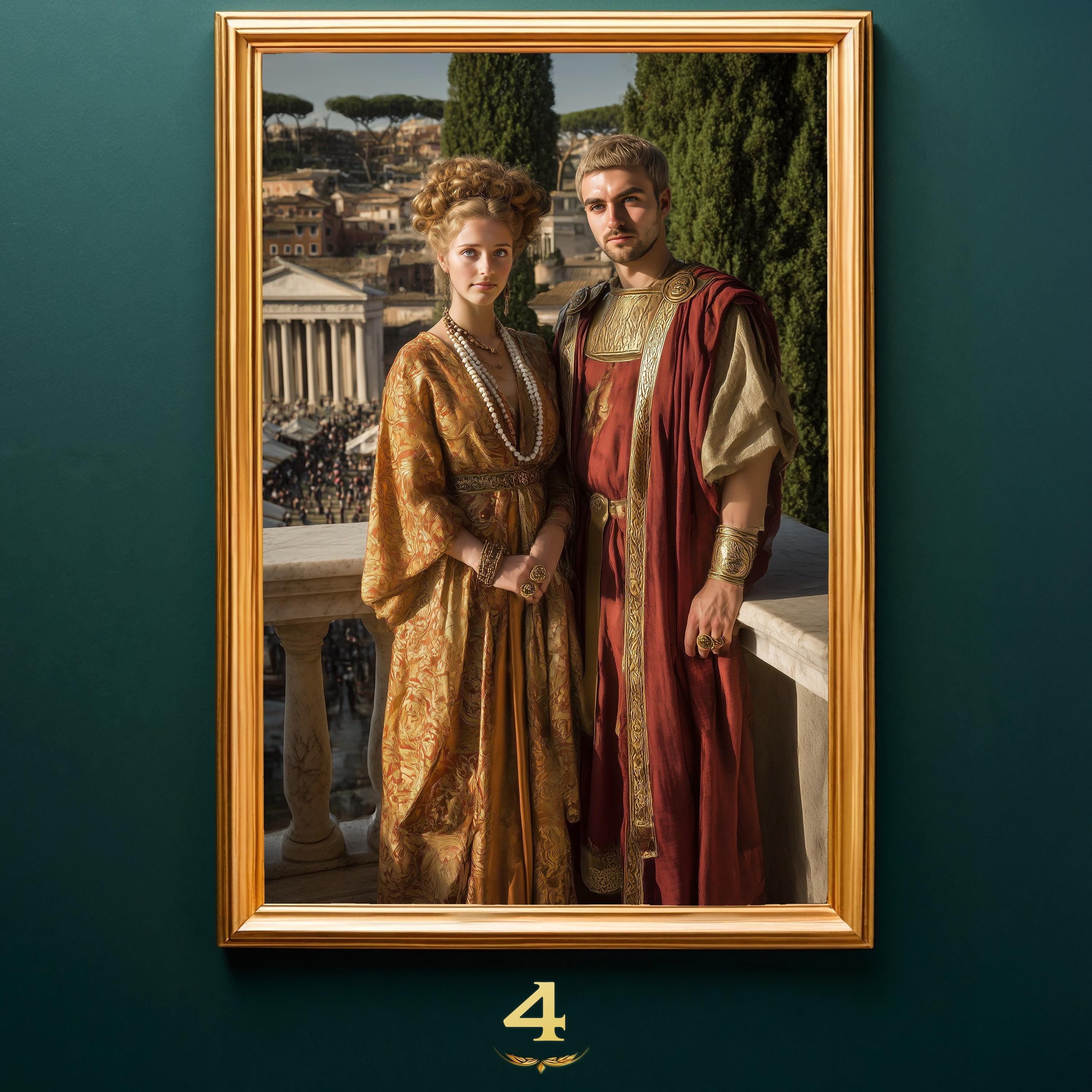 Ancient Roman Noble Couple Portrait From Photo - Unique Anniversary ...