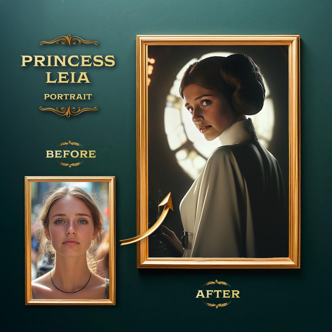 Personalized Princess Leia Portrait: Custom Star Wars Fan Art (digital ...