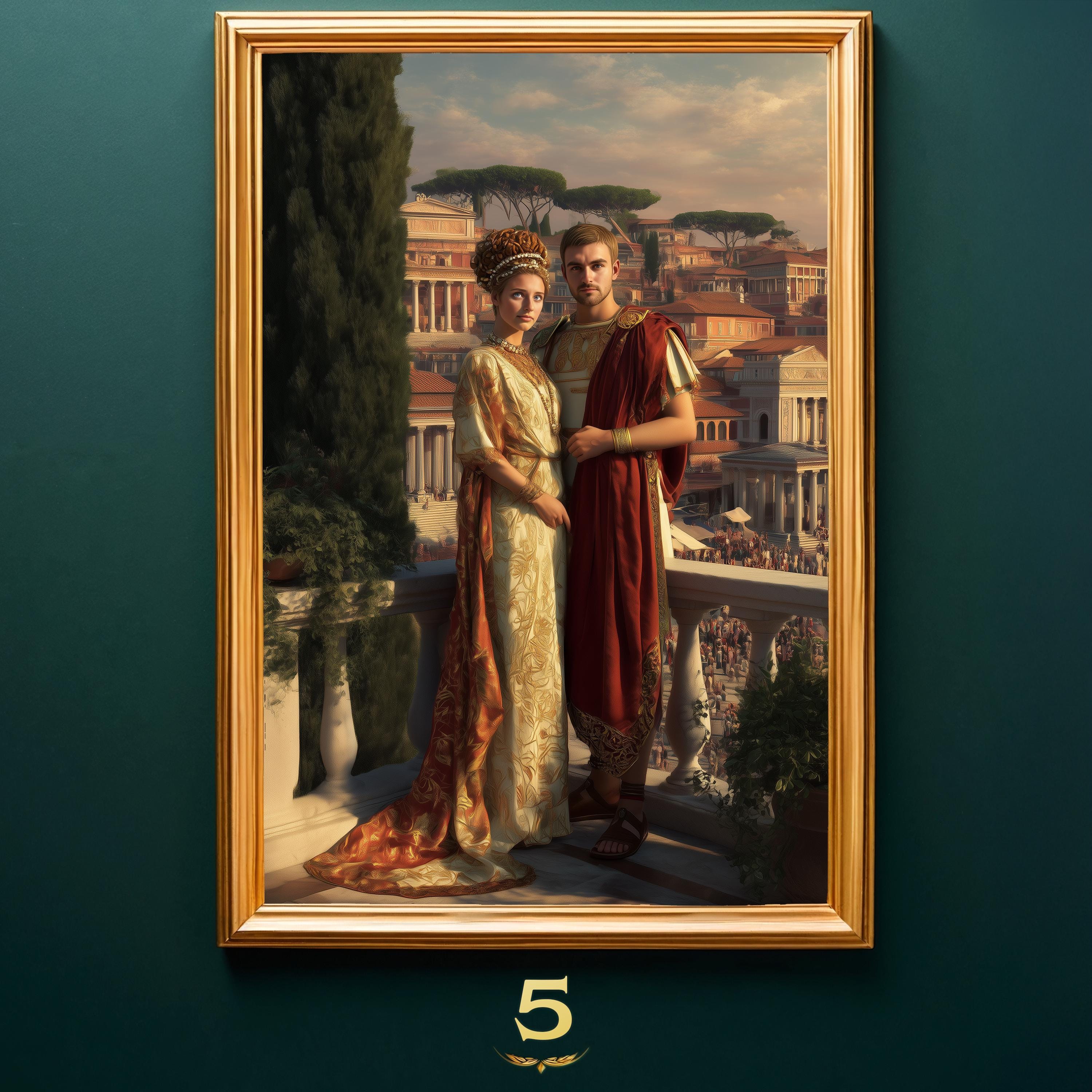Ancient Roman Noble Couple Portrait From Photo - Unique Anniversary ...