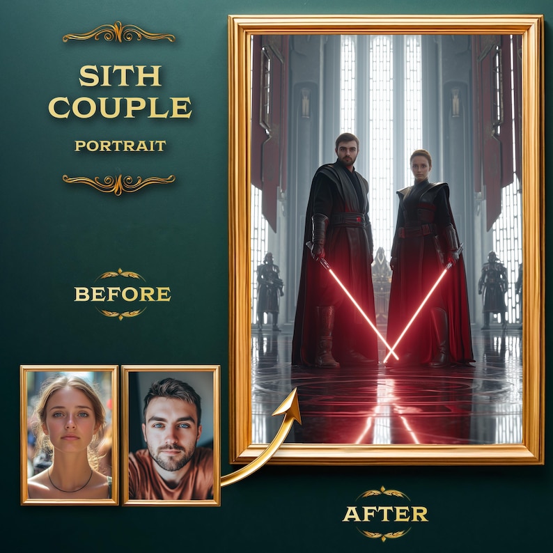 Personalized Sith Couple Art | Star Wars Gift for Couples - Etsy