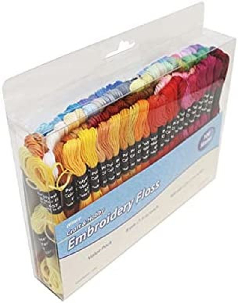 100 Skeins of Floss Thread for Embroidery Needlepoint Sewing in Storage ...