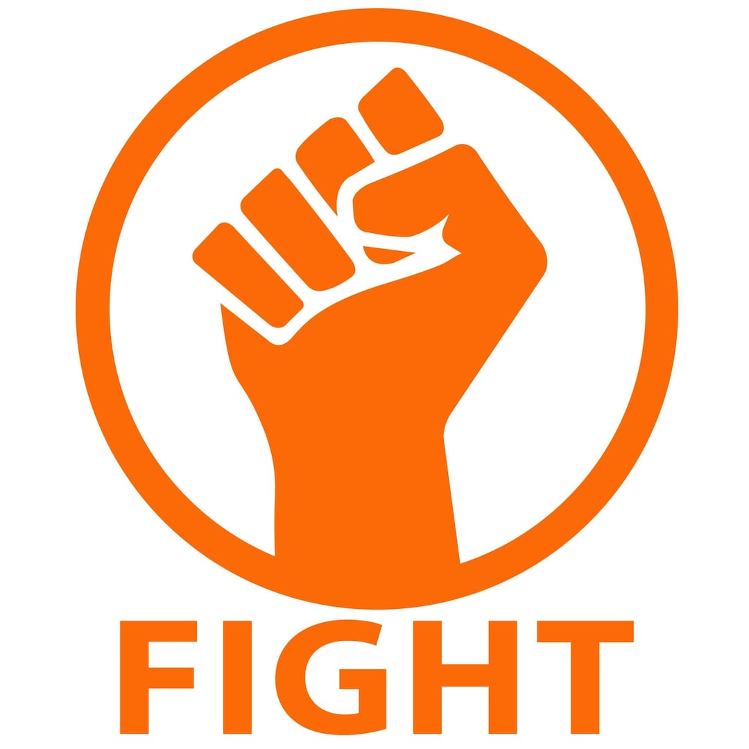 Trump Fist Raised - FIGHT, Die Cut Vinyl Sticker. 4 5/8th Inch Wide, 5 ...