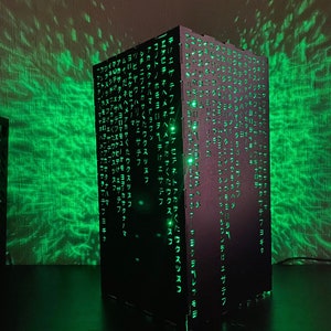 Matrix Code Lamp Svg Dfx Laser Cut File 3mm and 4mm, Sci-fi LED ...