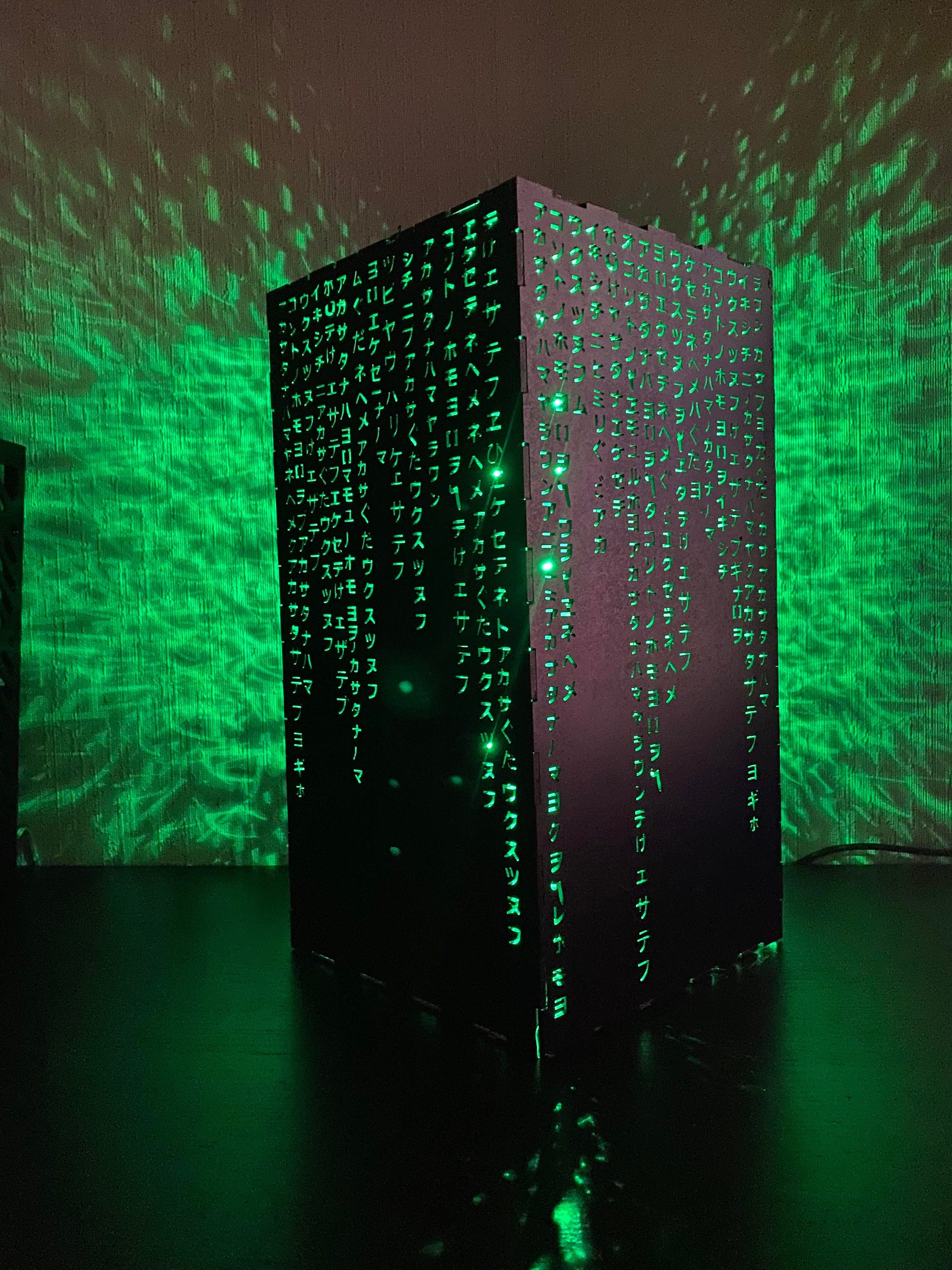 Matrix Code Lamp Svg Dfx Laser Cut File 3mm and 4mm, Sci-fi LED ...