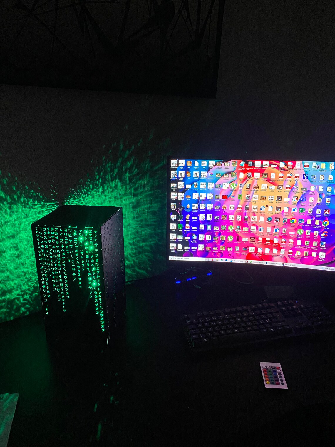 Matrix Code Lamp Svg Dfx Laser Cut File 3mm and 4mm, Sci-fi LED ...