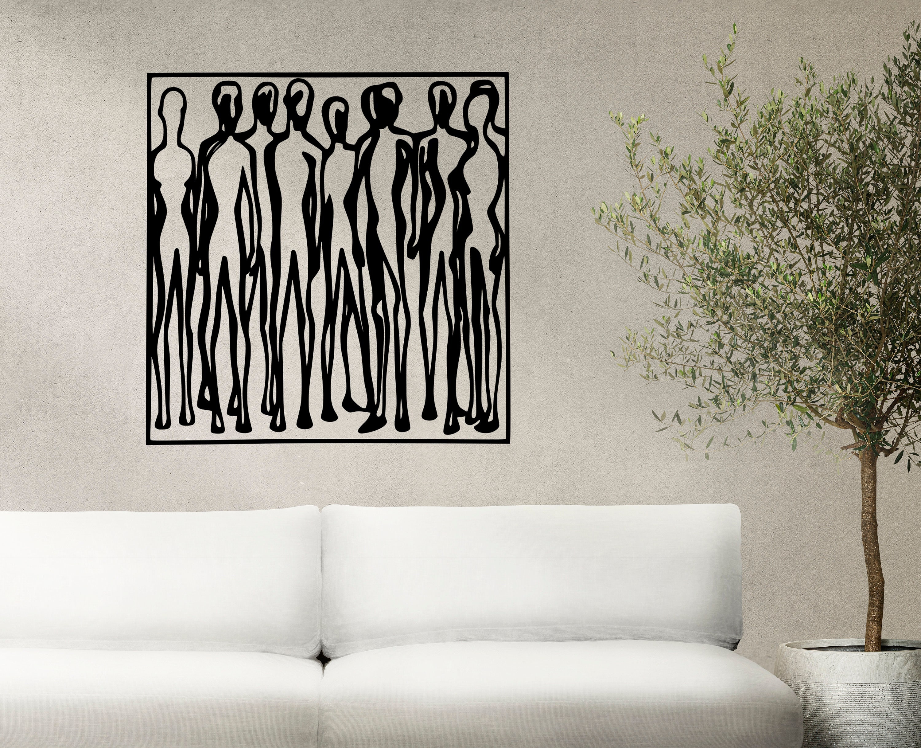 Wall Art People Laser Cut File Svg Dfx - Etsy