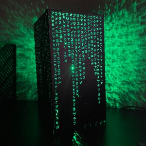 Matrix Code Lamp Svg Dfx Laser Cut File 3mm and 4mm, Sci-fi LED ...