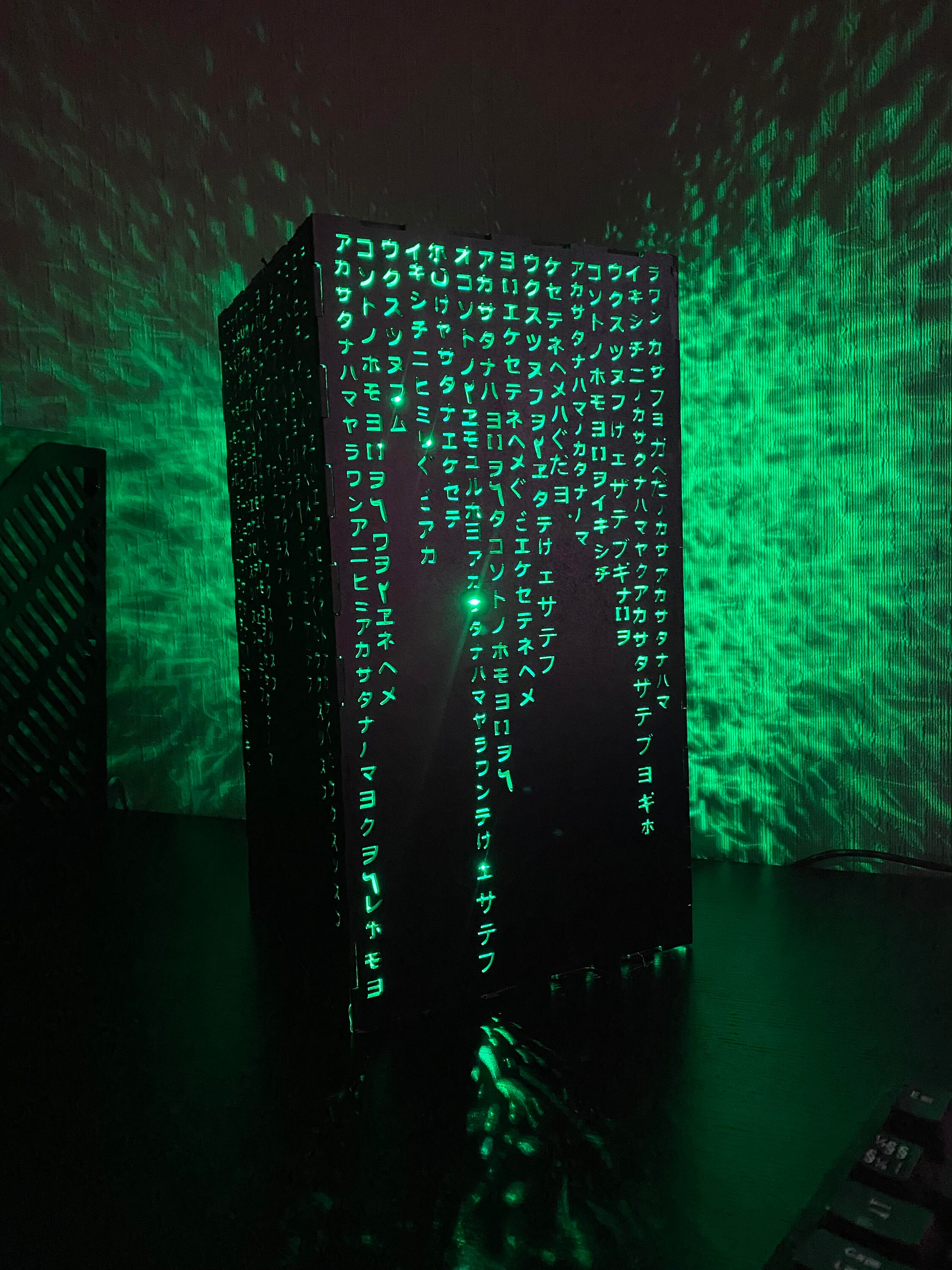 Matrix Code Lamp Svg Dfx Laser Cut File 3mm and 4mm, Sci-fi LED ...