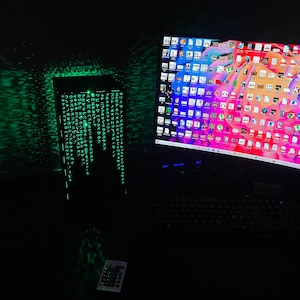 Matrix Code Lamp Svg Dfx Laser Cut File 3mm and 4mm, Sci-fi LED ...