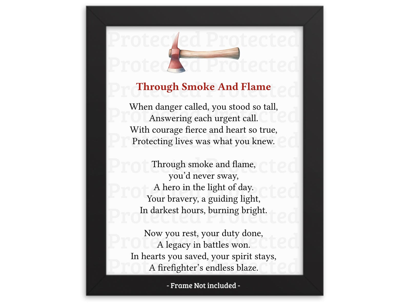 Memorial Poem for Firefighter | Remembrance Tribute | Loss of a ...