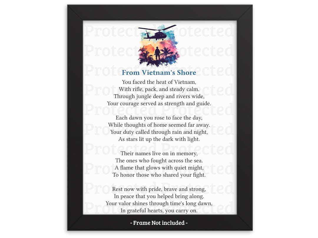 Vietnam Veteran Poem PNG | Nam Soldier Tribute | Indochina War | Loss ...