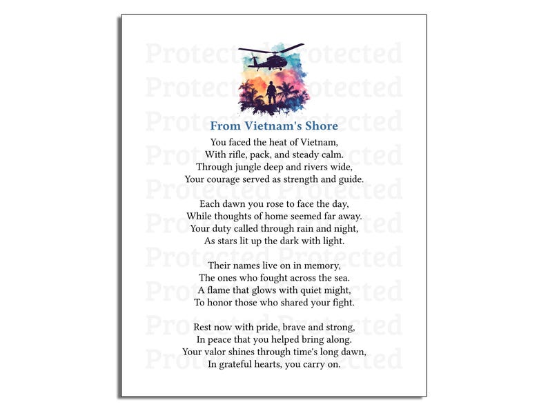 Vietnam Veteran Poem PNG | Nam Soldier Tribute | Indochina War | Loss ...