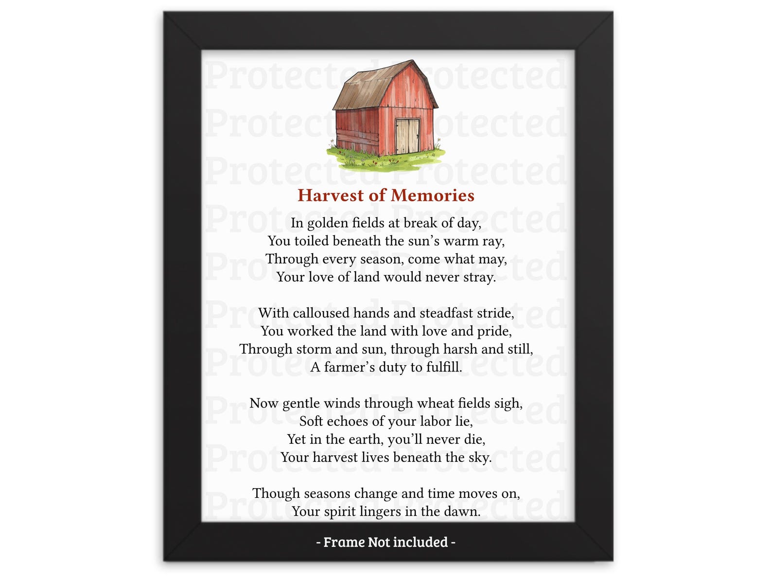 Memorial Poem for Farmer | Farmer Tribute | Loss of a Farmer ...