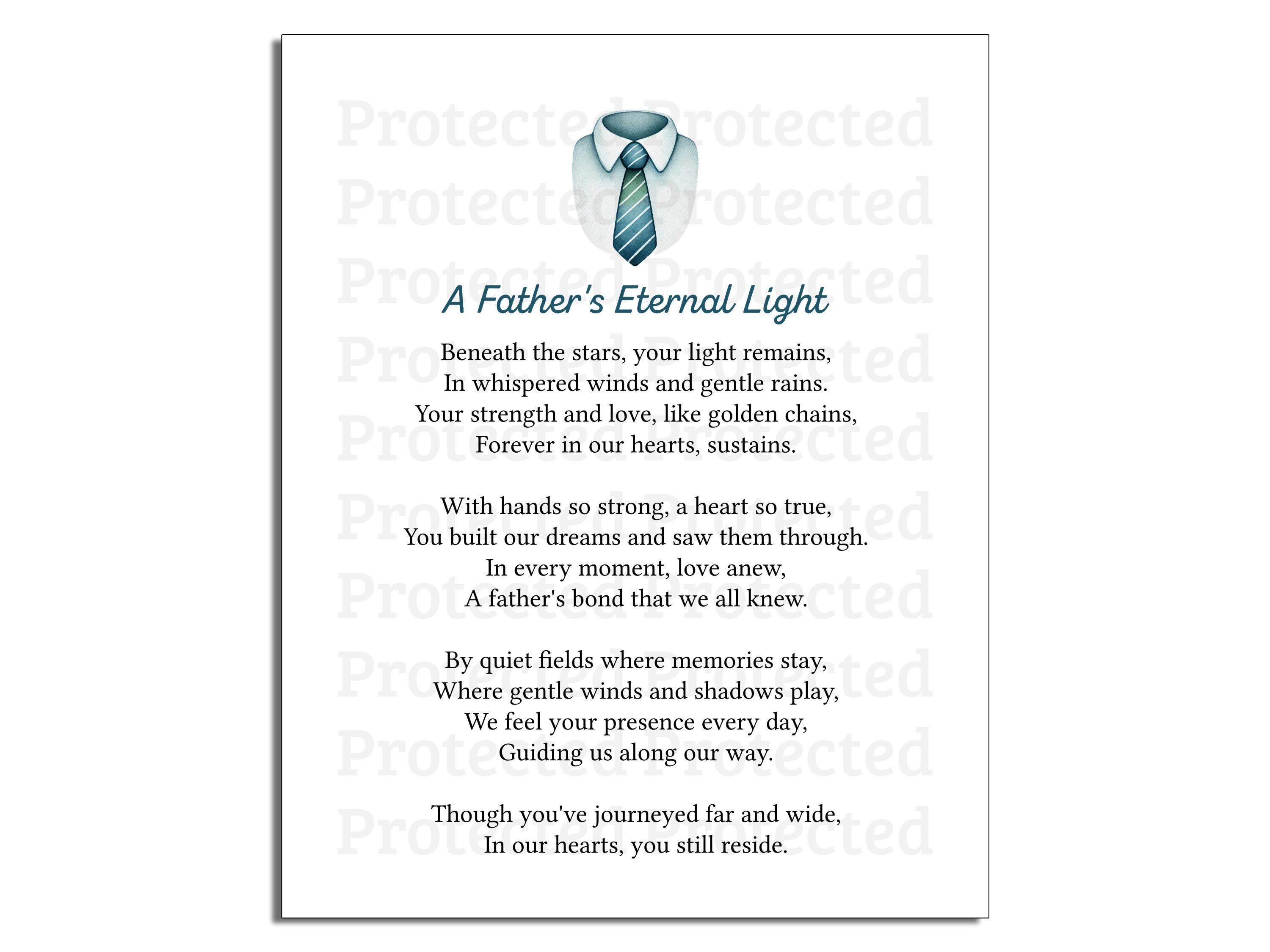 Memorial Poem for Dad | Tribute to Father | Remembrance | Grieving ...