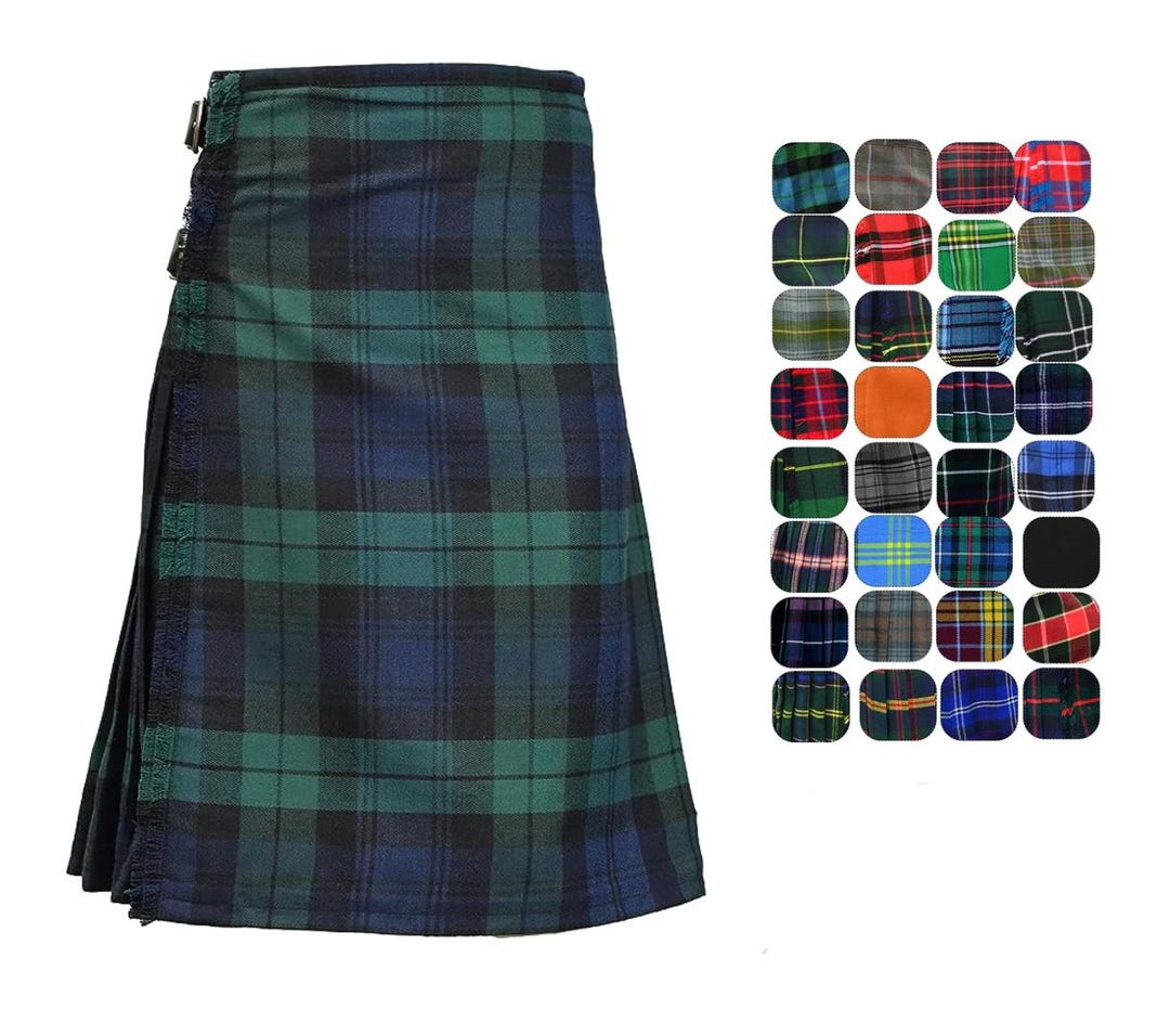 Traditional Leather Straps Kilt Men's Scottish Handmade Vintage Kilt ...
