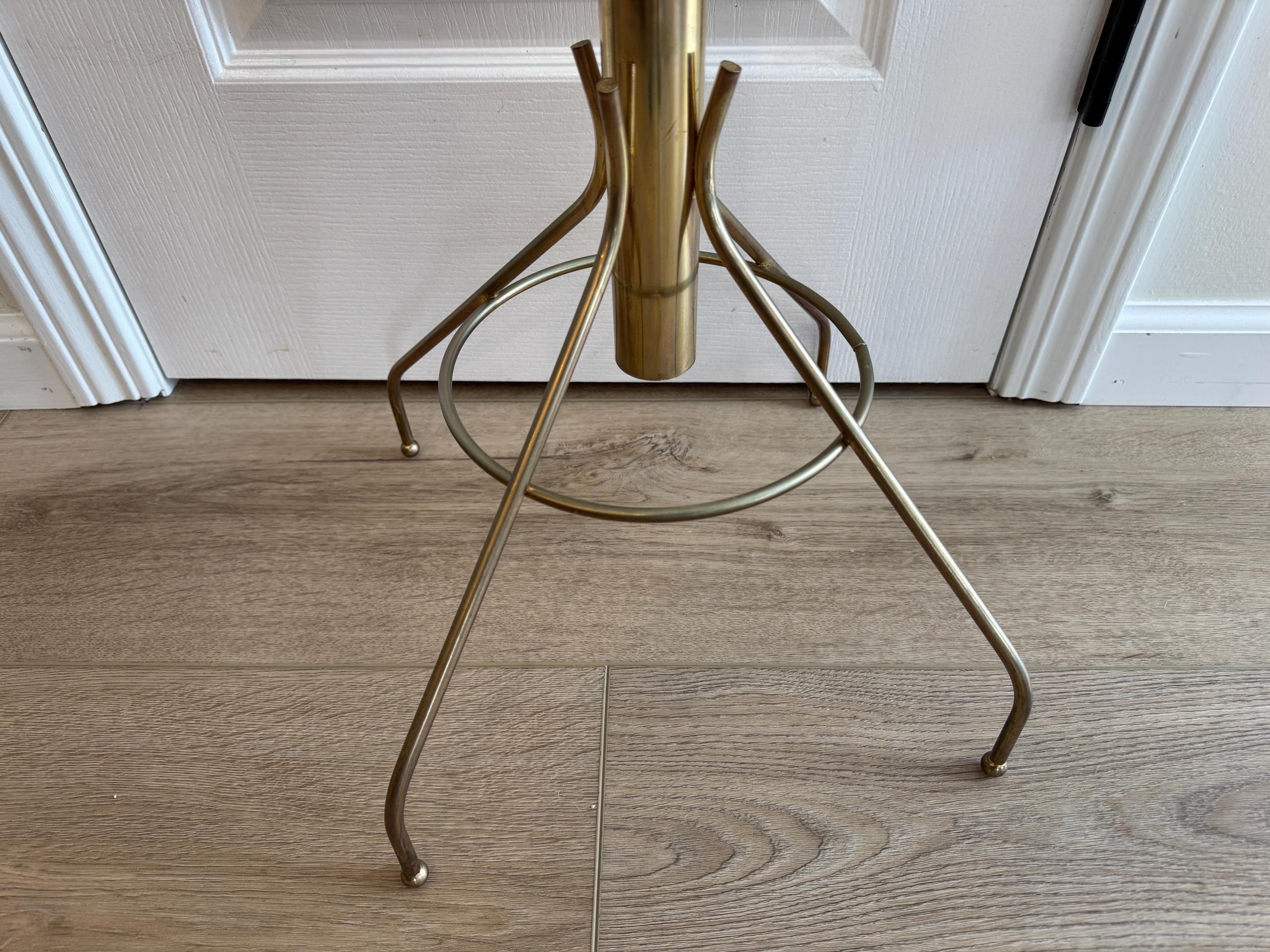 Vintage Brass Floor Length Clothing Butler Valet Coat Rack Art Deco ...