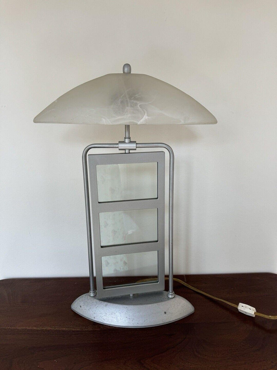 Vintage 80s Post Modern Picture Photo Frame Decorative Silver Desk ...