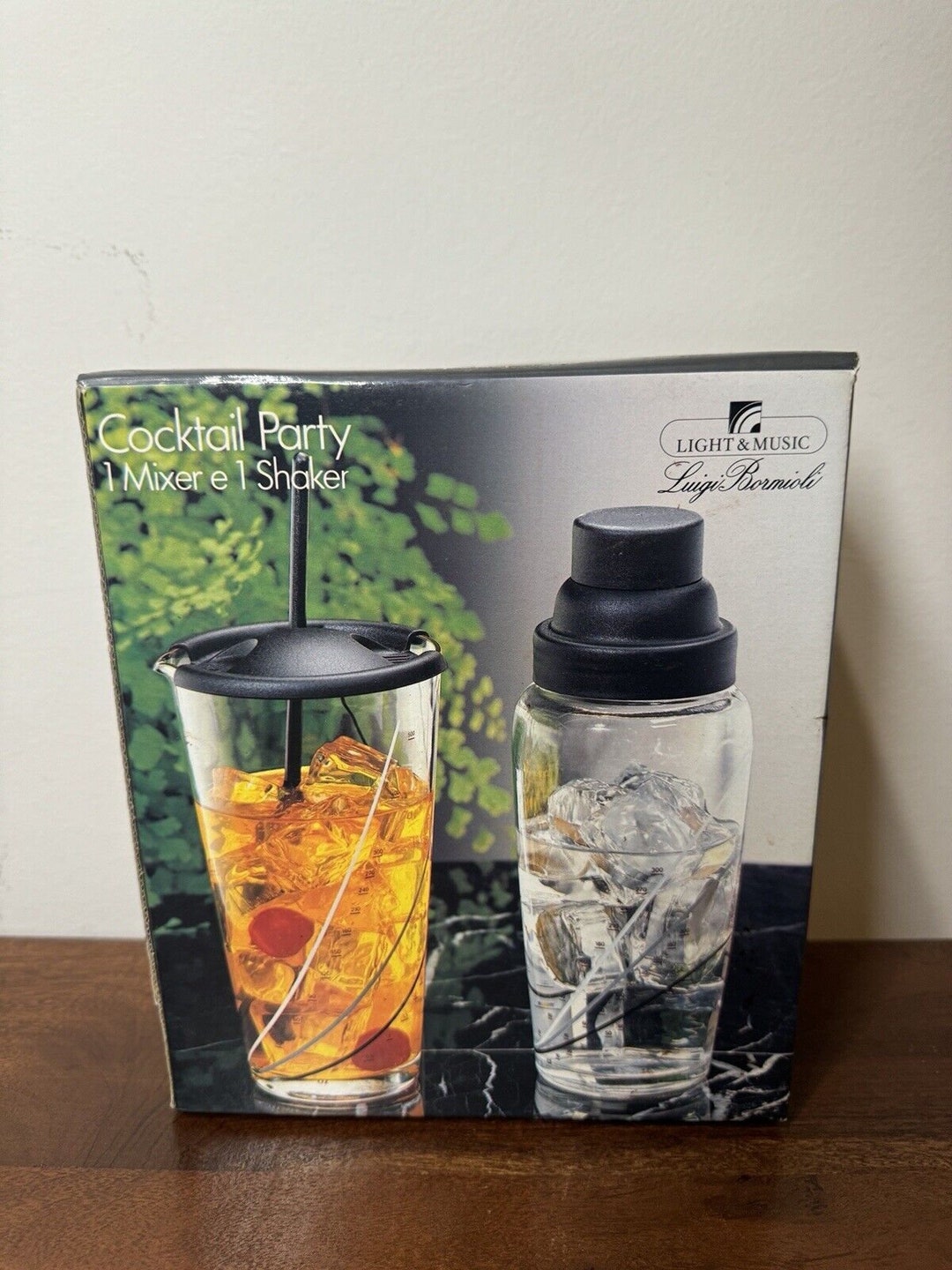 Vintage NOS Luigi Bormioli COCKTAIL PARTY Mixer and Shaker Set Light ...