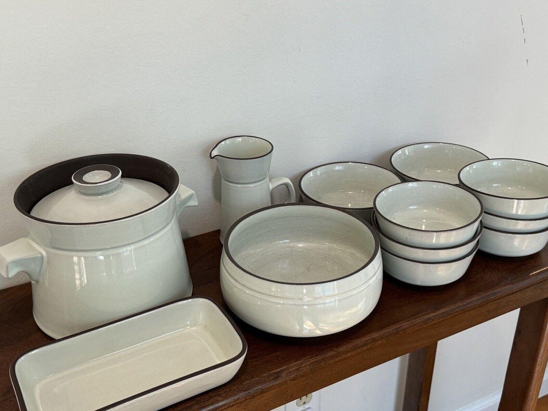 Vintage Huge Lot Denby England Summit Celadon 70s Set Bowls Casserole ...