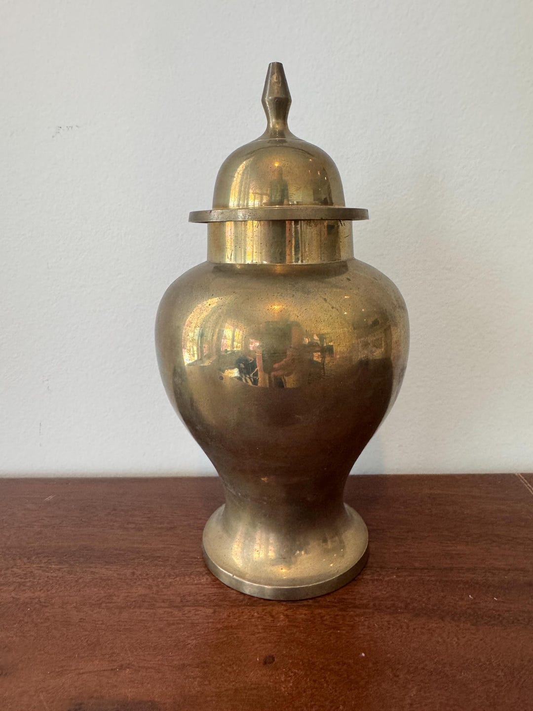 Vintage Brass Rosenthal Netter Ginger Jar or Urn MCM Gold Decor Made in ...