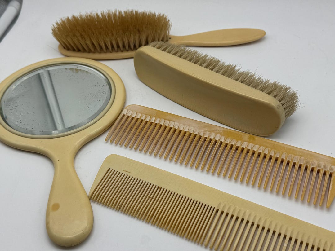 Vintage 5 Pc Estate Collection of Antique Ivory Celluloid / Pyralin ...