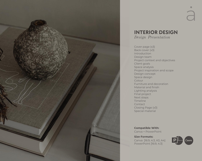 Interior Design Presentation Template: Canva & Powerpoint Mood Board - Etsy