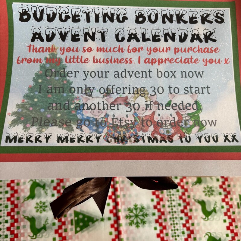 Saving Challenge Advent Boxes - Etsy UK