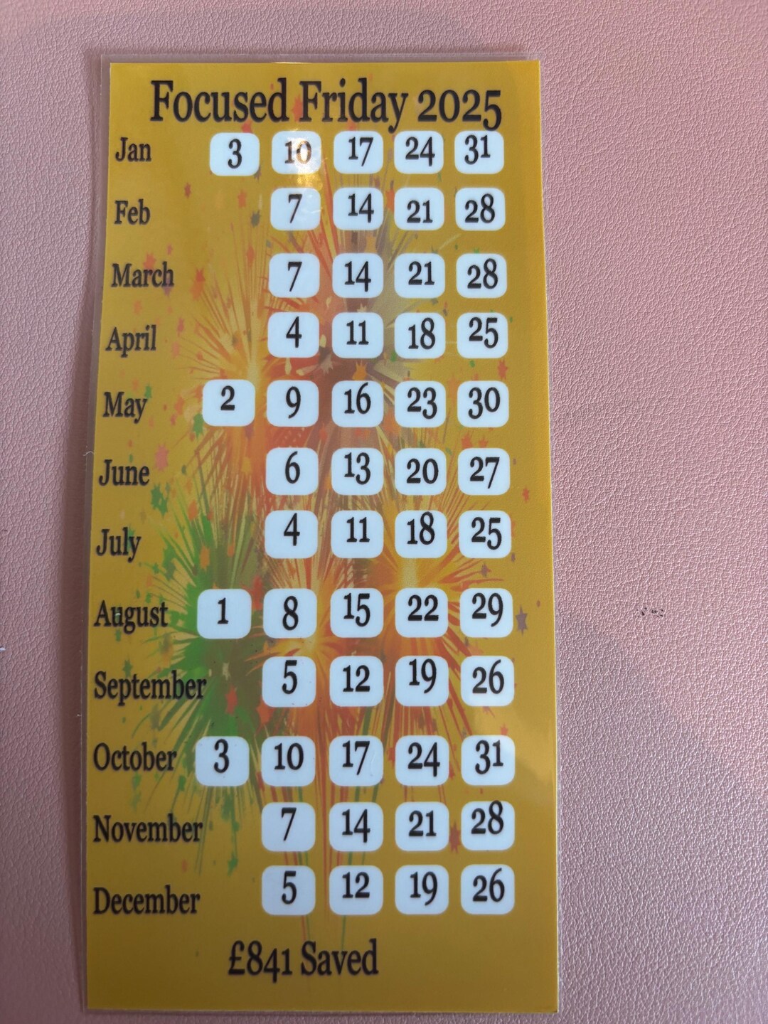 2025 Savings Tracker: Focused Friday Budgeting Challenge - Etsy