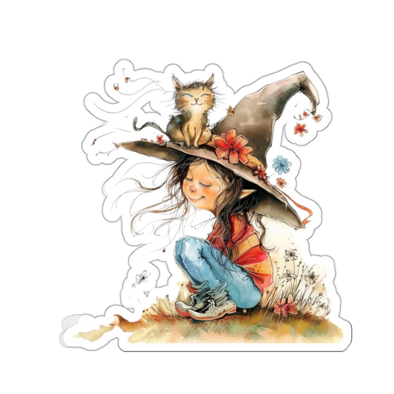 Witch Kiss-cut Stickers Unique Design for Halloween Decor - Etsy