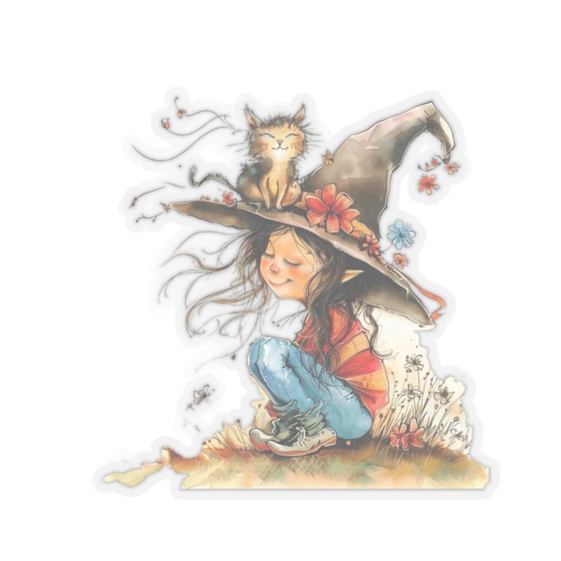 Witch Kiss-cut Stickers Unique Design for Halloween Decor - Etsy