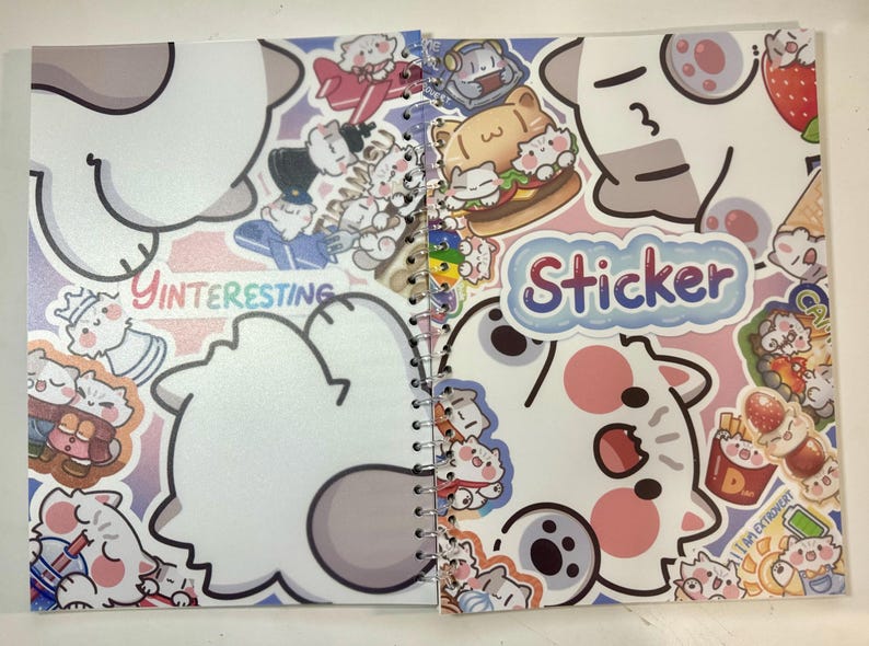 Cute Cats Reusable Sticker Book for Cat Lovers, Sticker Books, Gifts ...