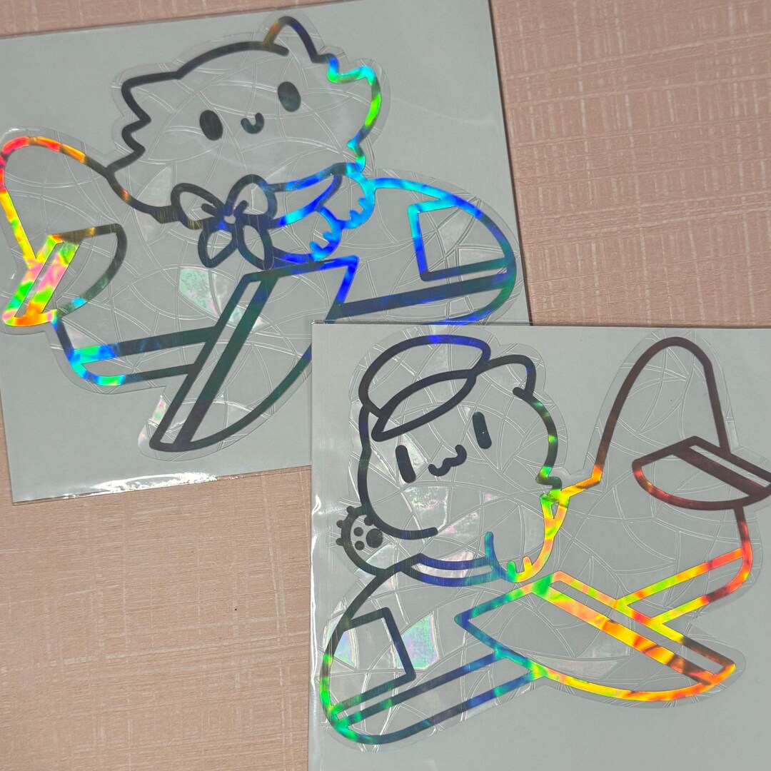 Airplane Cute Cats Suncatcher, Window Art for Cat Lover, Rainbow Maker ...
