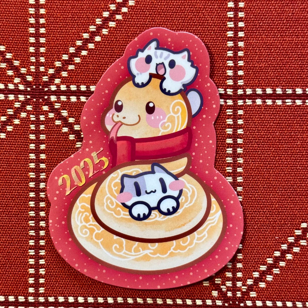 Making Dumplings Jiaozi Cute Cats Stickers, Chinese Tradition Sticker ...